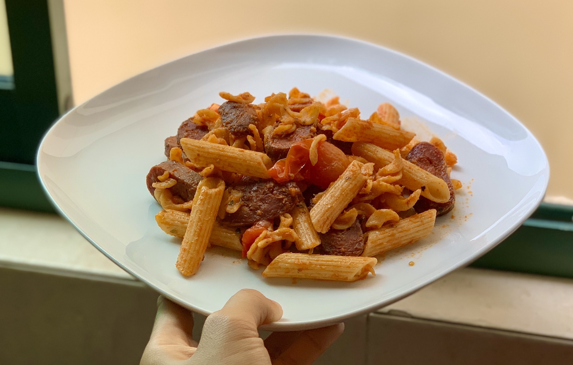 Tomato Pasta with Sudjuk - CINDY MARIE